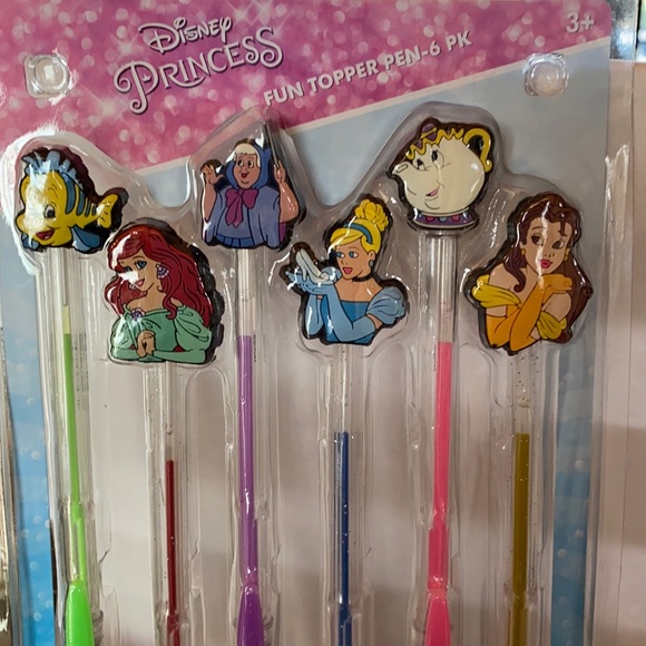 Disney | Other | 55 Disney Princess Fun Topper 6 Pack Pens | Poshmark